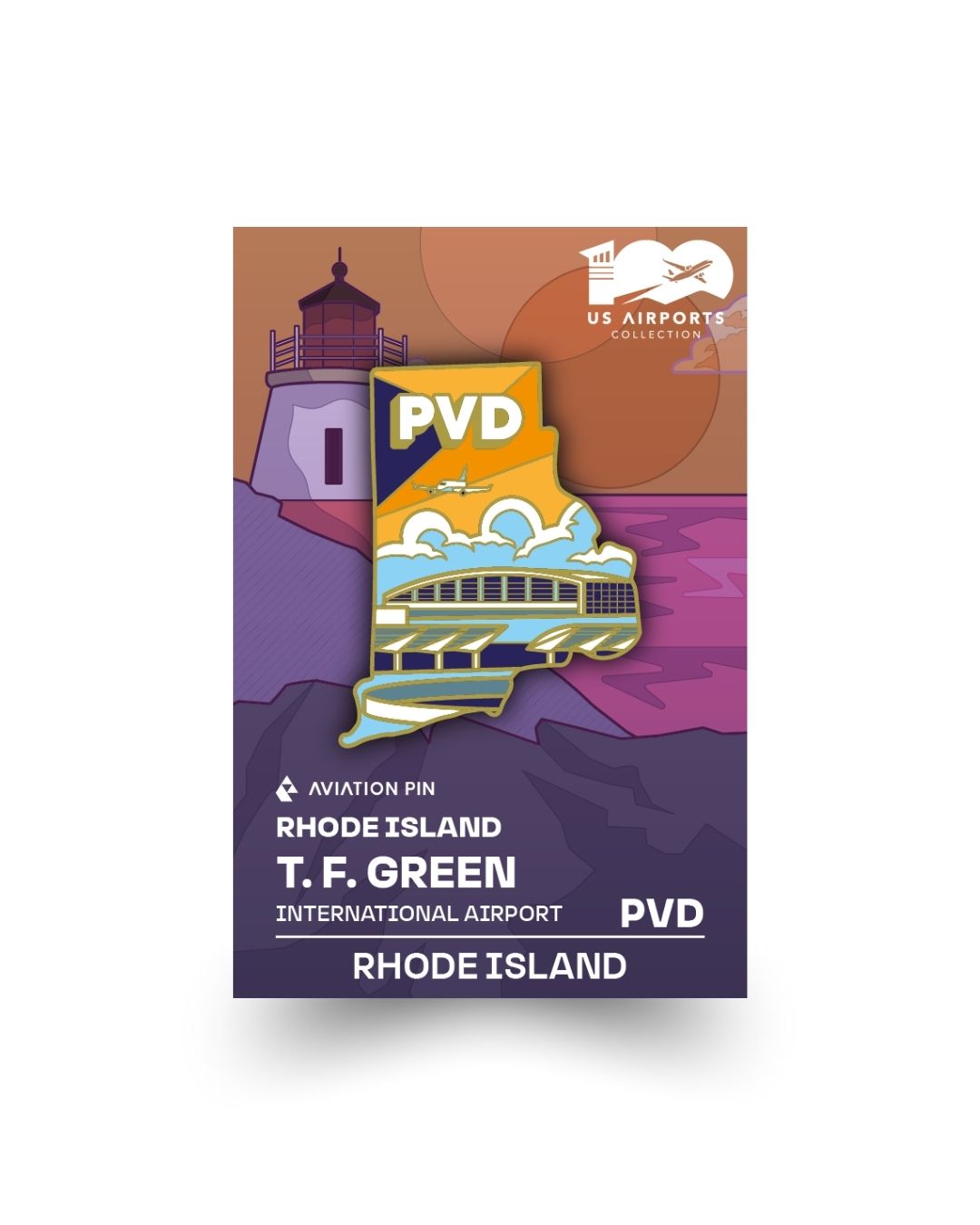Airport Enamel Pin | PVD - Rhode Island – Aviation Pin
