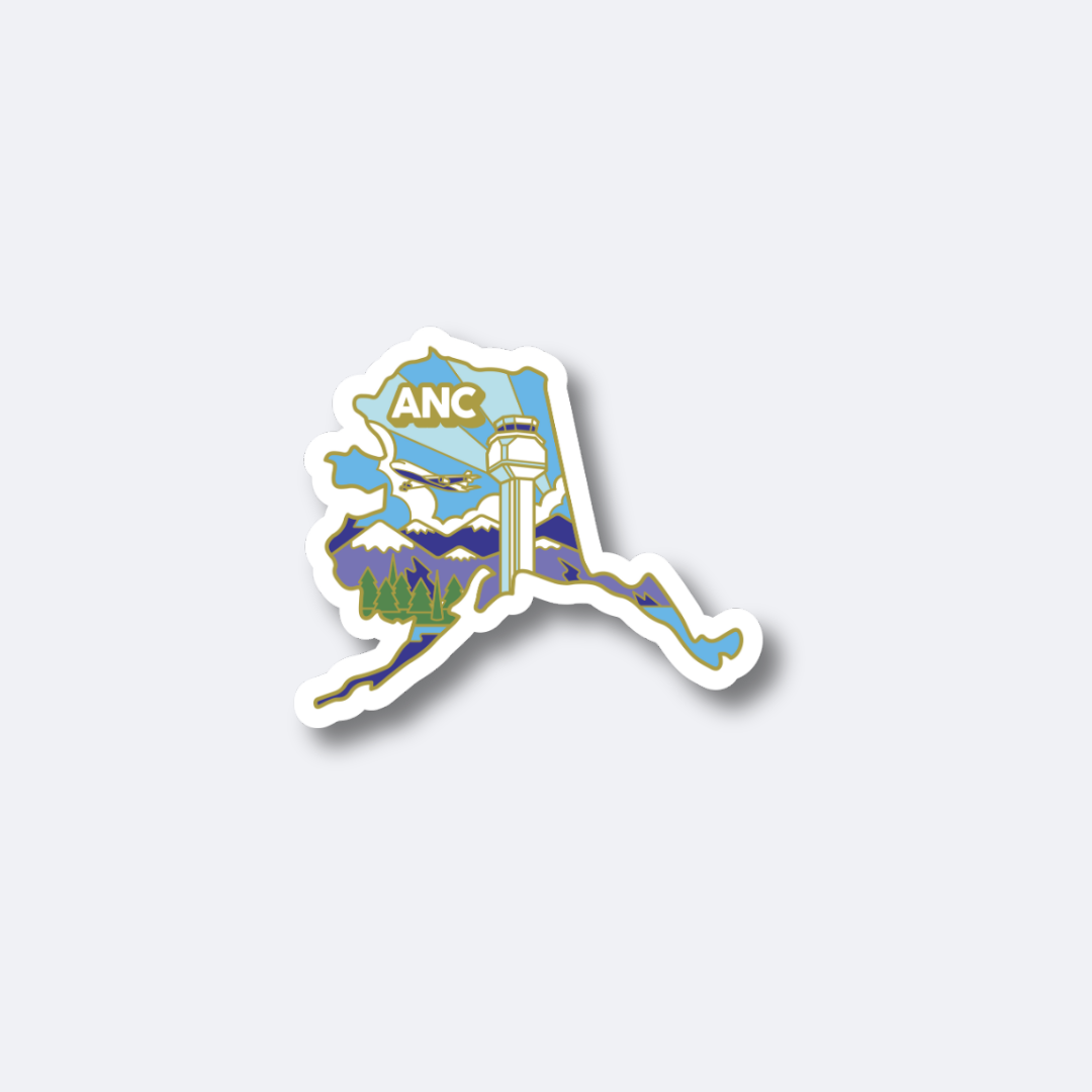 ANC Airport Sticker – Ted Stevens Anchorage International Airport, Ala ...