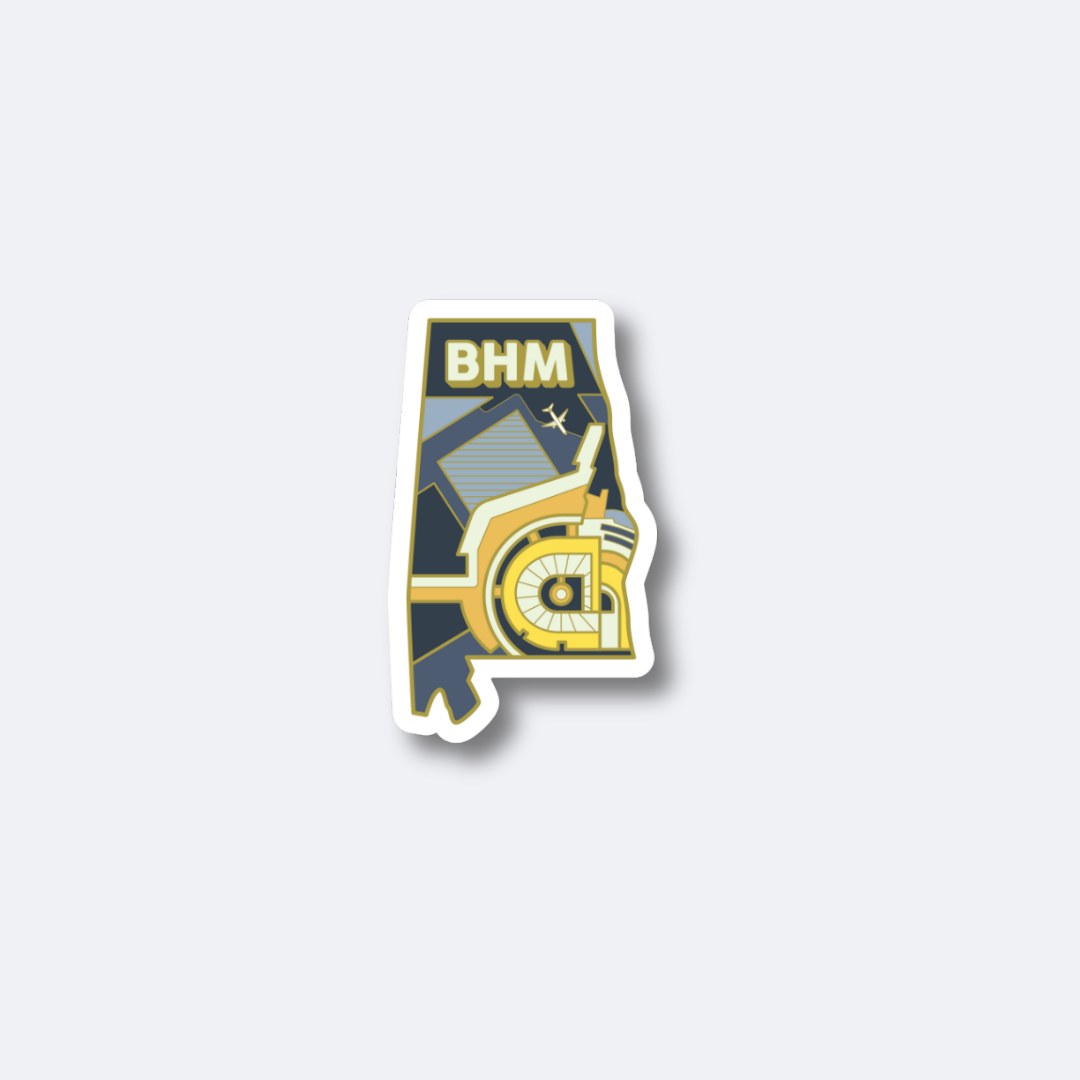 BHM Airport Sticker – Birmingham-Shuttlesworth International Airport ...