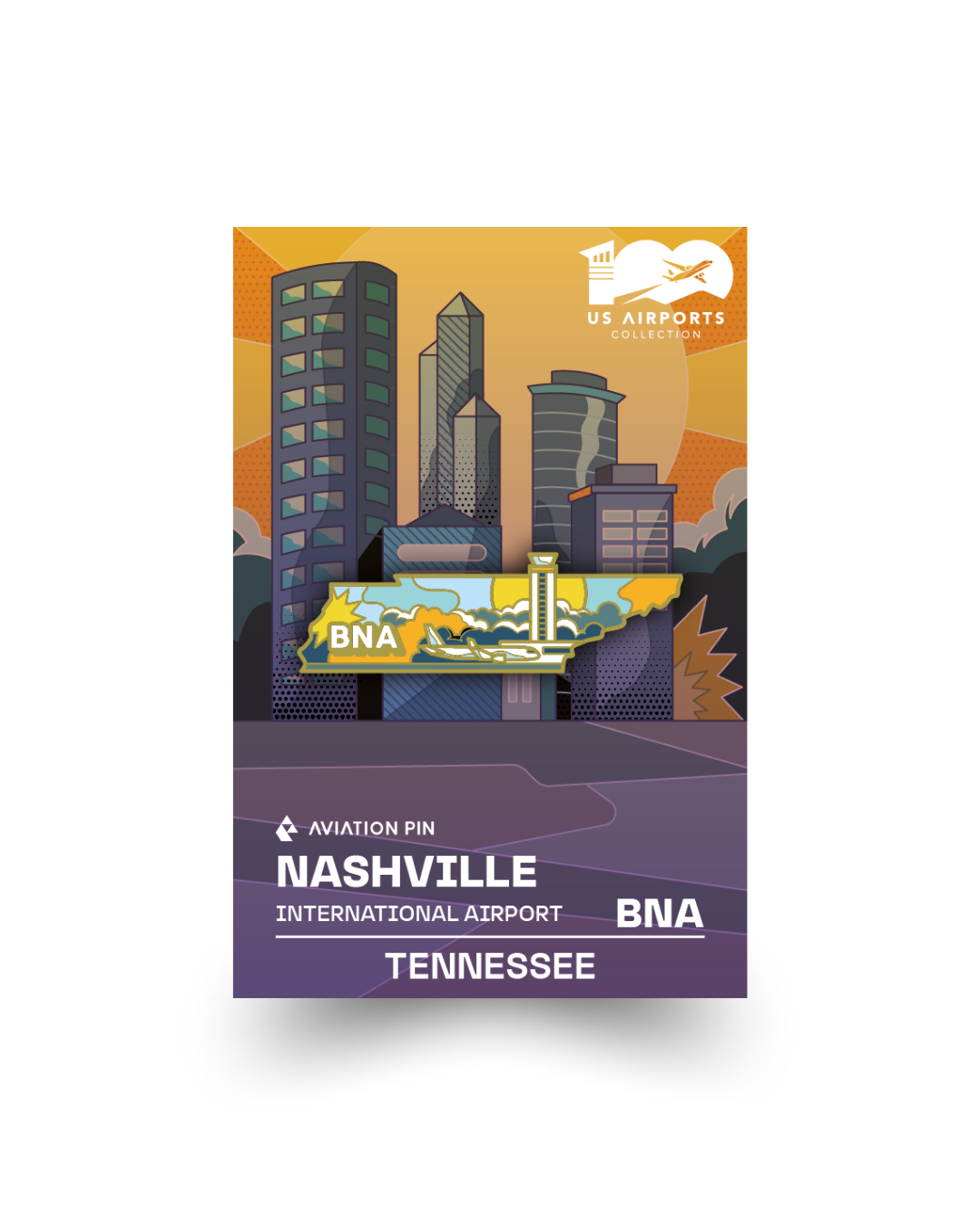 Airport Enamel Pin | BNA - Tennessee – Aviation Pin