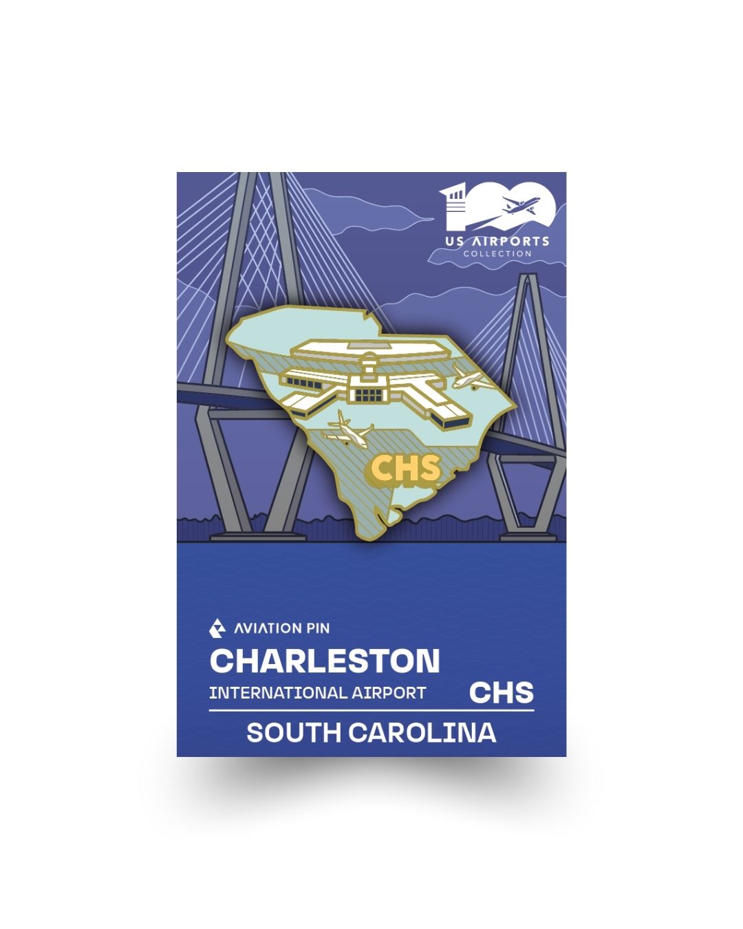 CHS Airport Pin – Charleston International Airport, South Carolina ...