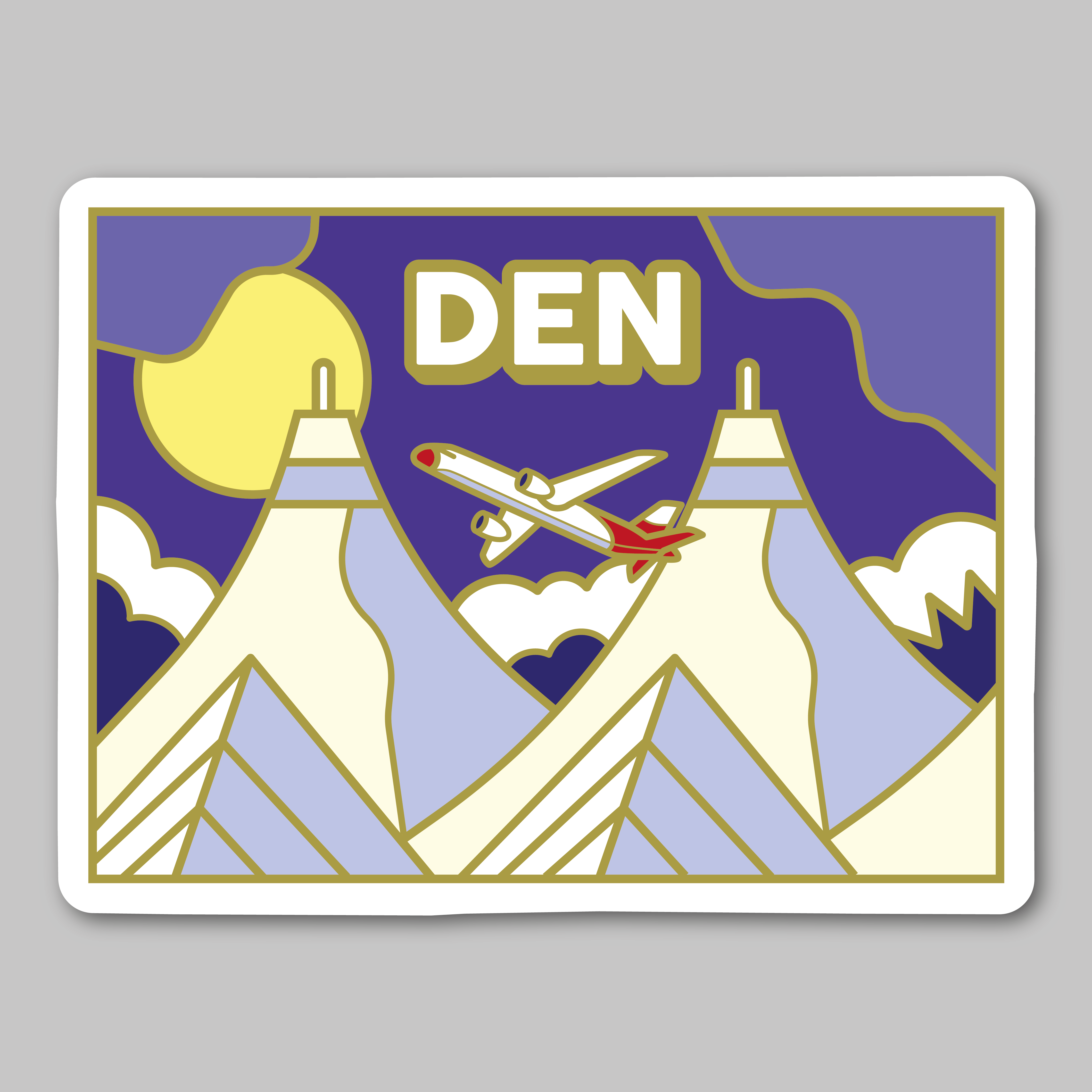 Airport Sticker | DEN - Colorado – Aviation Pin