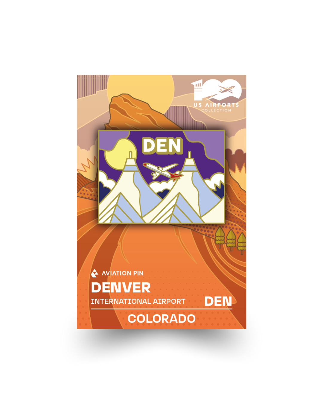 DEN Airport Pin – Denver International Airport, Colorado – Aviation Pin