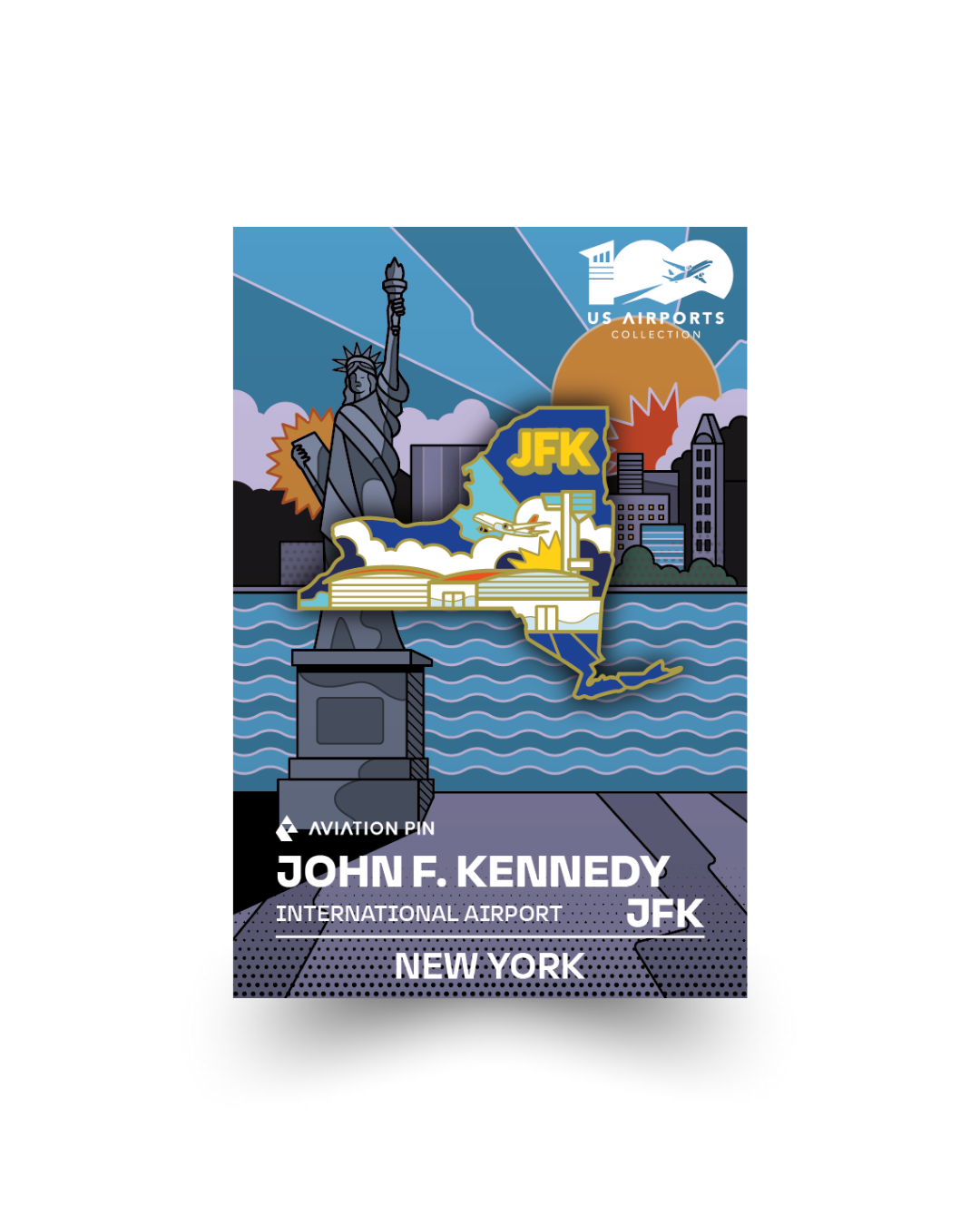 JFK Airport Pin – John F. Kennedy International Airport, New York ...