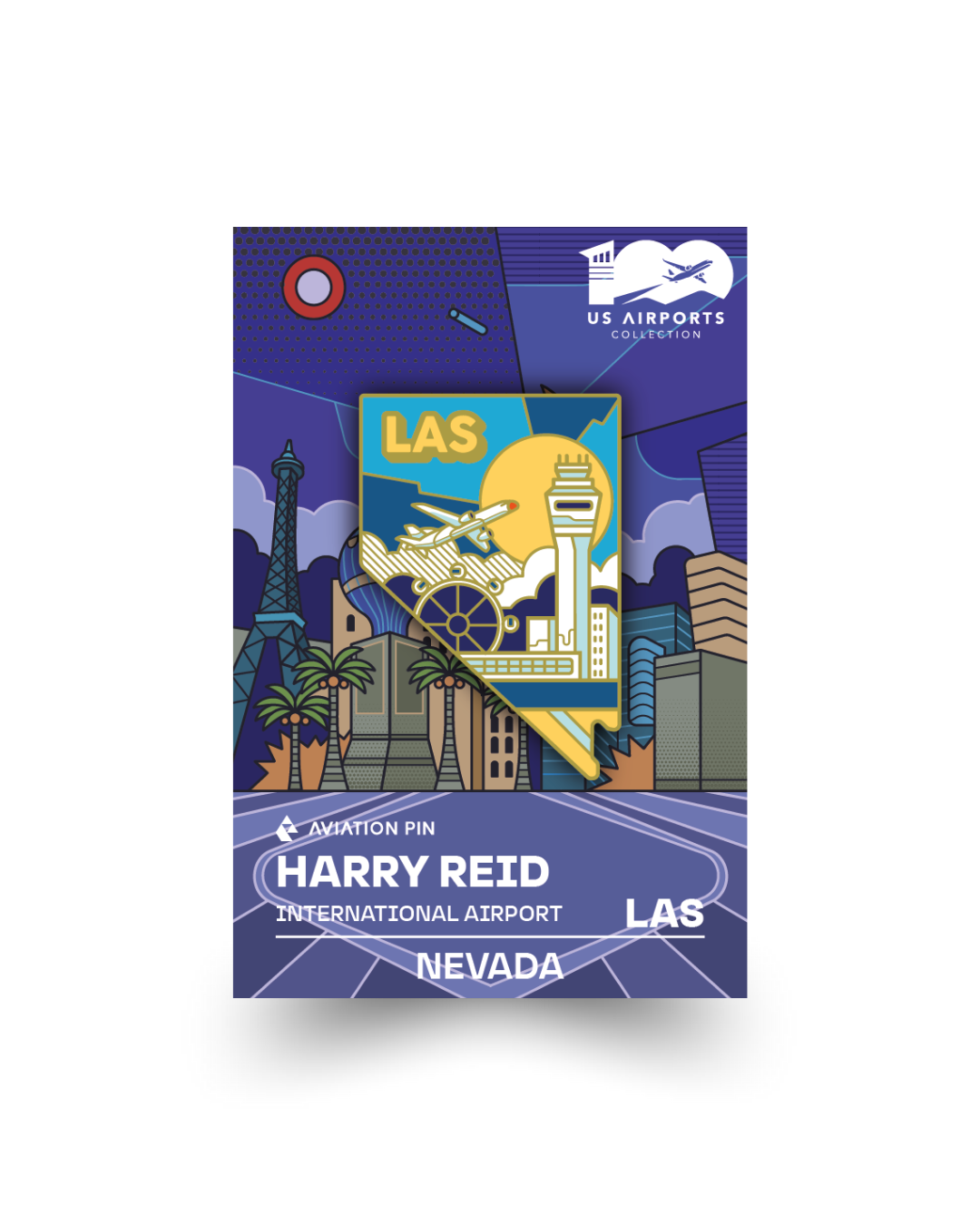 LAS Airport Pin – Harry Reid International Airport, Nevada – Aviation Pin