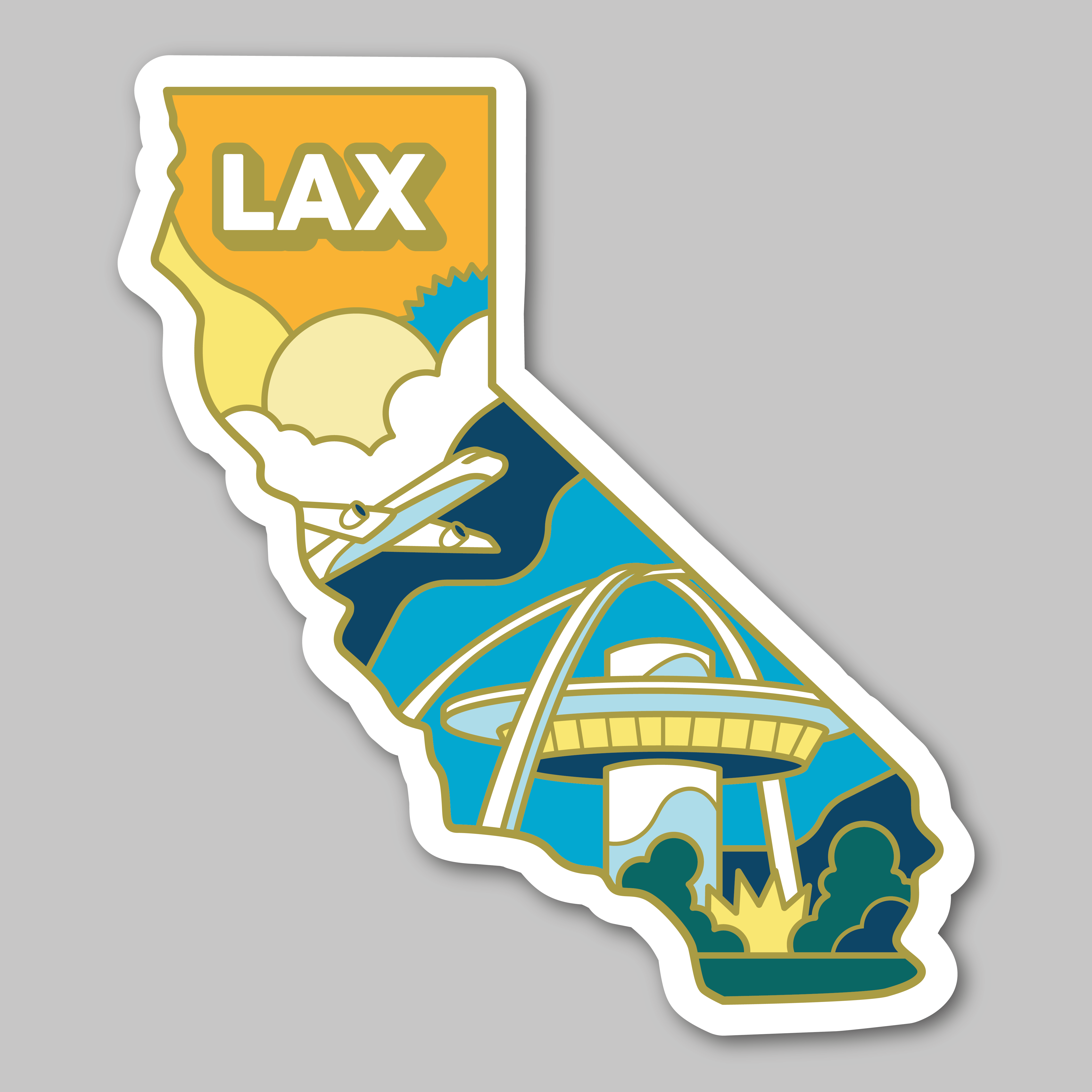 Airport Sticker | LAX - California – Aviation Pin