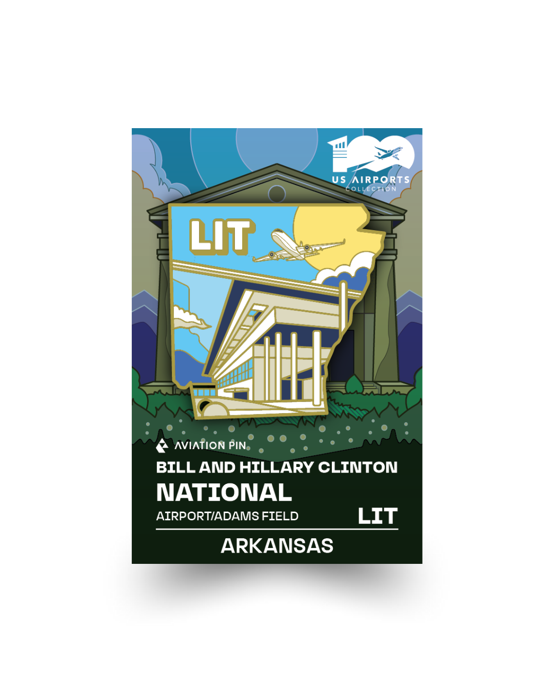 LIT Airport Pin – Bill and Hillary Clinton National Airport, Arkansas ...