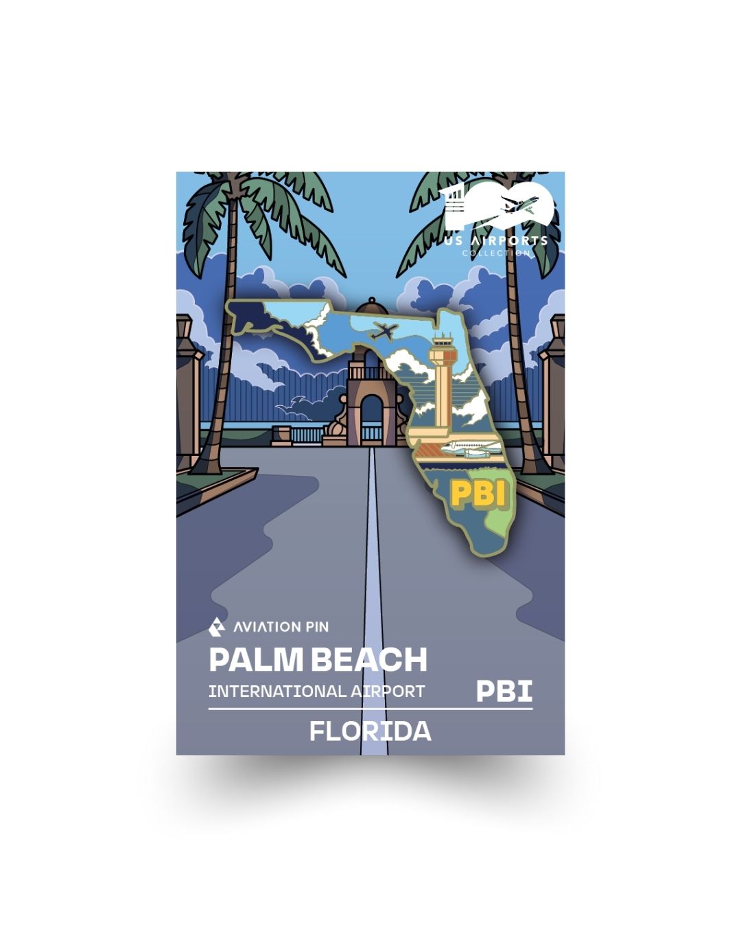PBI Airport Pin – Palm Beach International Airport, Florida – Aviation Pin