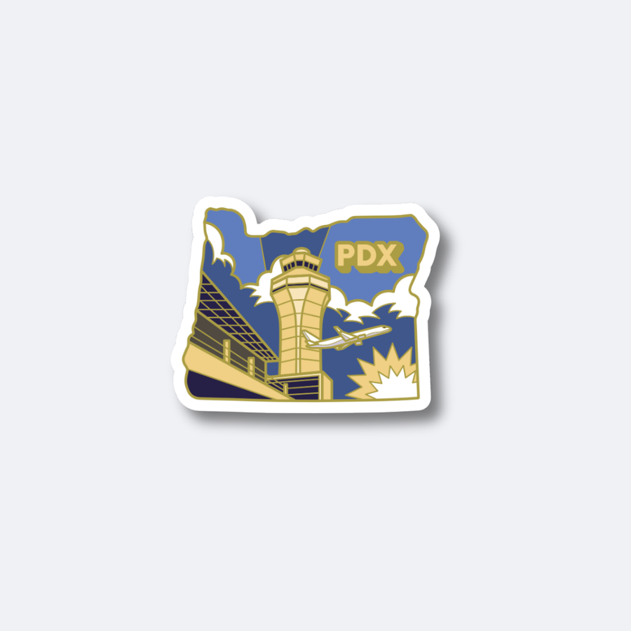 PDX Airport Sticker – Portland International Airport, Oregon – Aviation Pin