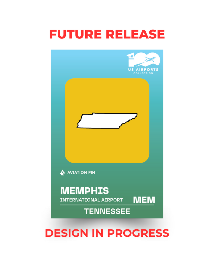 MEM Airport Pin – Memphis International Airport, Tennessee – Aviation Pin
