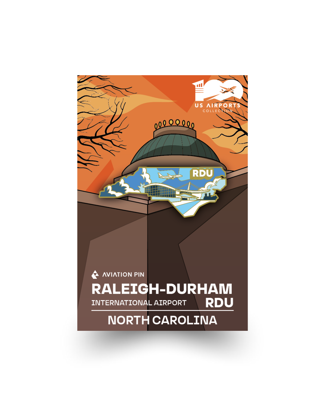 RDU Airport Pin – Raleigh–Durham International Airport, North Carolina ...