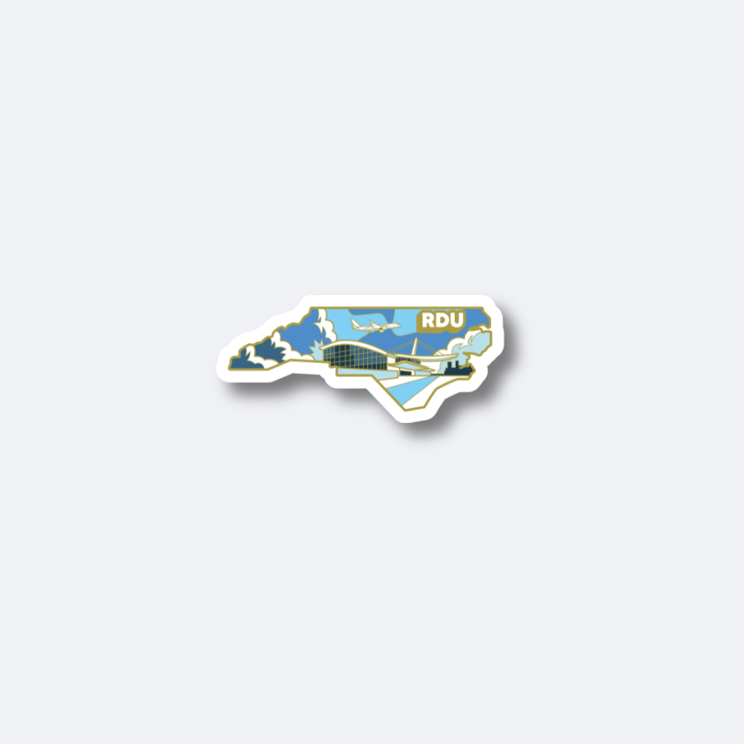 RDU Airport Sticker – Raleigh–Durham International Airport, North Caro ...