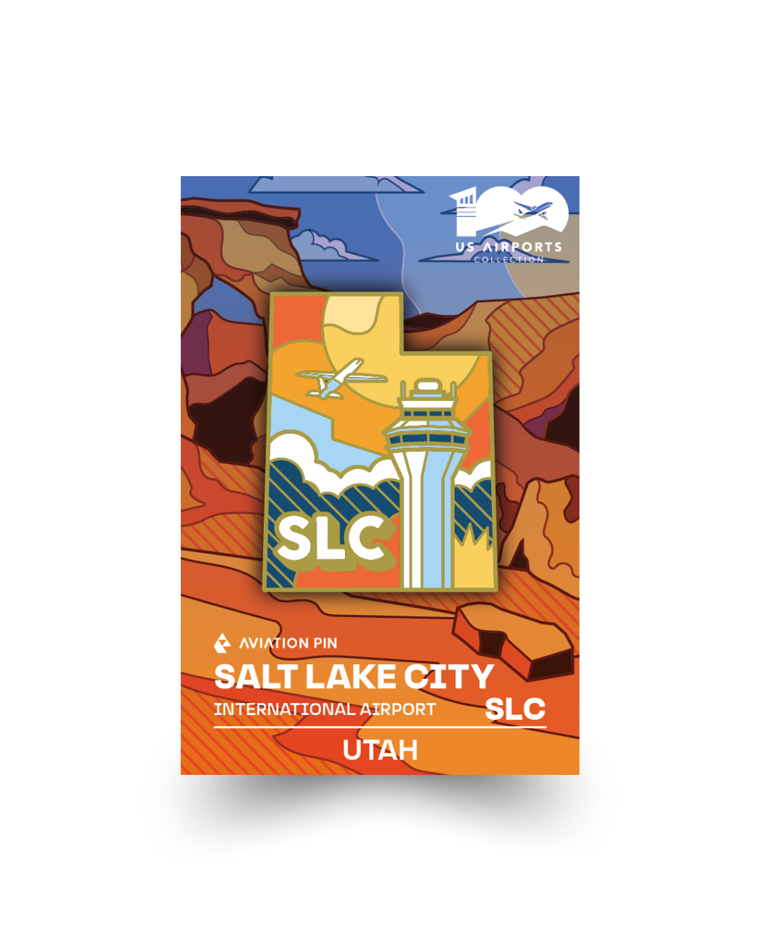 SLC Airport Pin – Salt Lake City International Airport, Utah – Aviation Pin