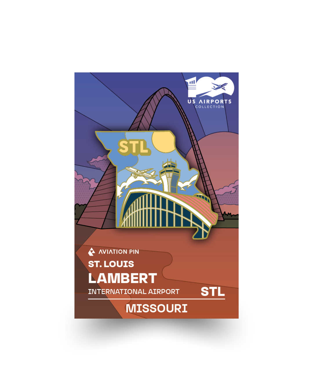 STL Airport Pin – St. Louis Lambert International Airport, Missouri ...